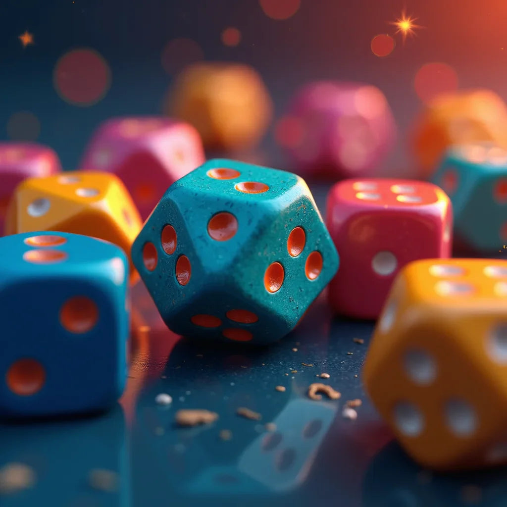 Colorful Dice Elevate Your RPG Rolls with Bold Color