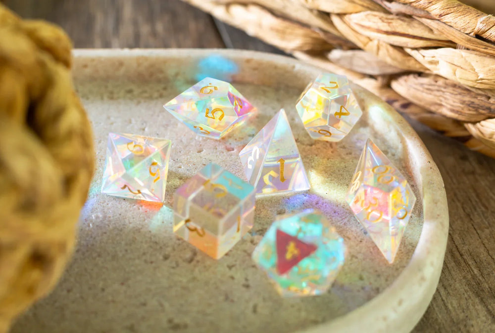 Crystal Clear Rolling Tips for Transparent Polyhedral Dice