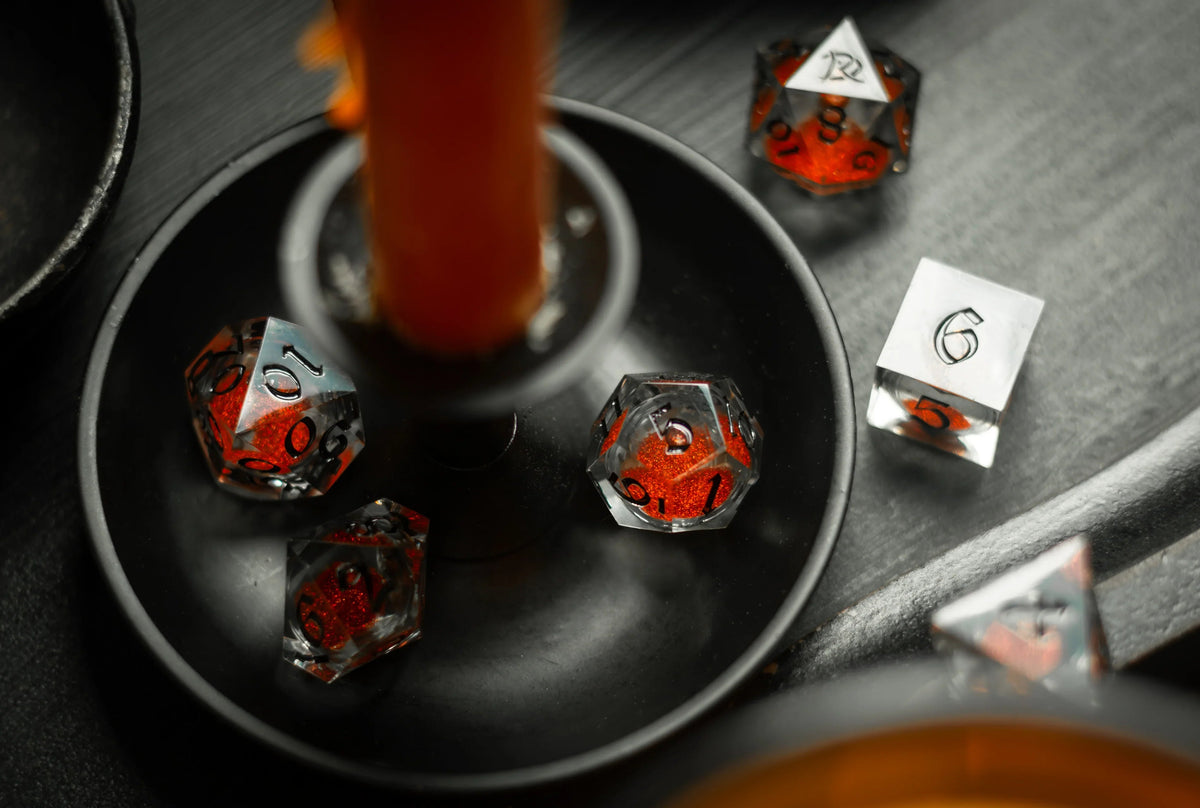 Liquid core polyhedral dice set – Smooth, bright rolls | Runic Dice