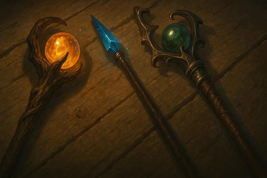 Spellcasting Foci: Rods, Wands, Staves – Choose Yours | Runic Dice
