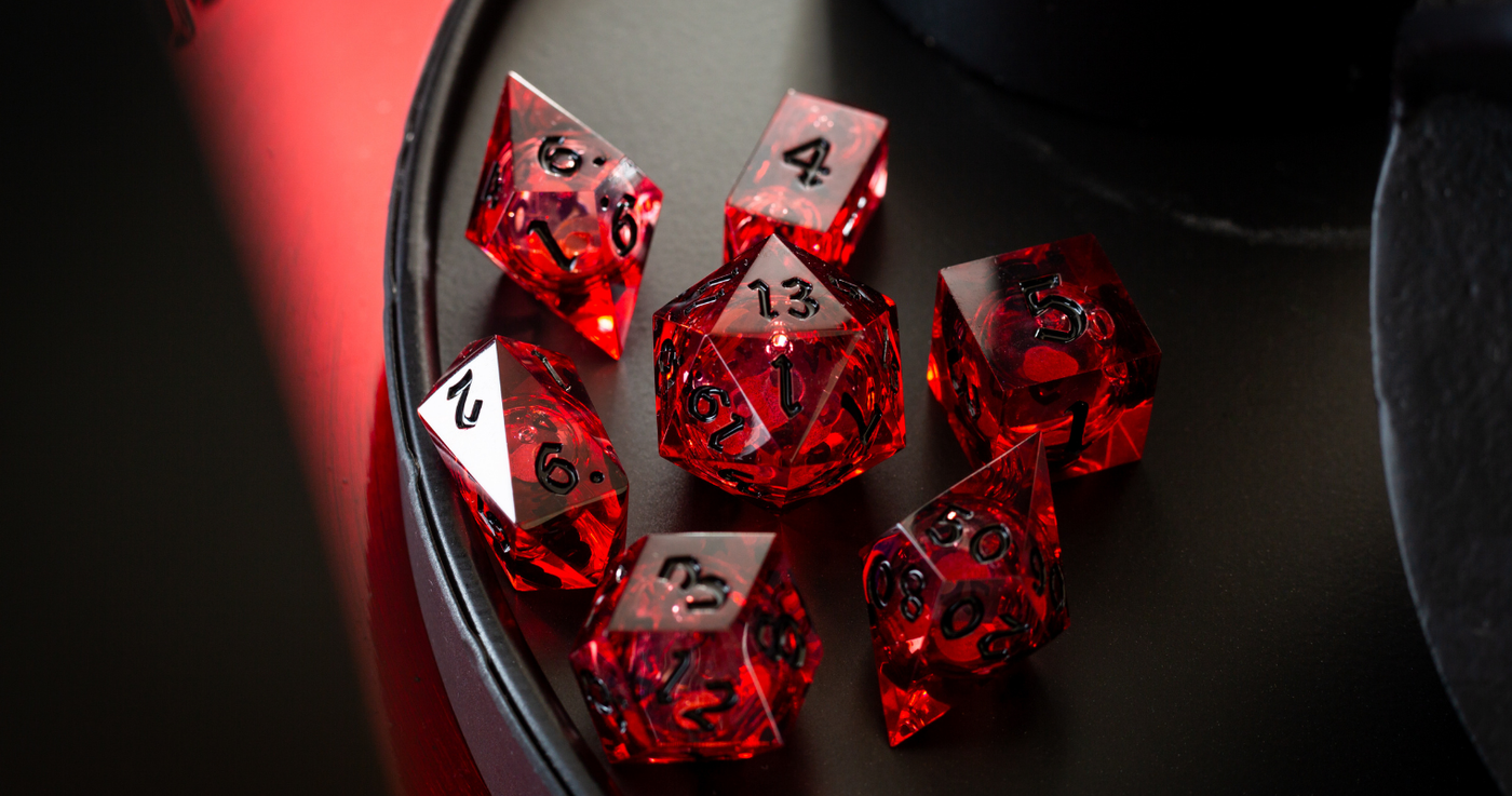Vampiric Dice Set Dark Rolls for Bold RPGs | Runic Dice