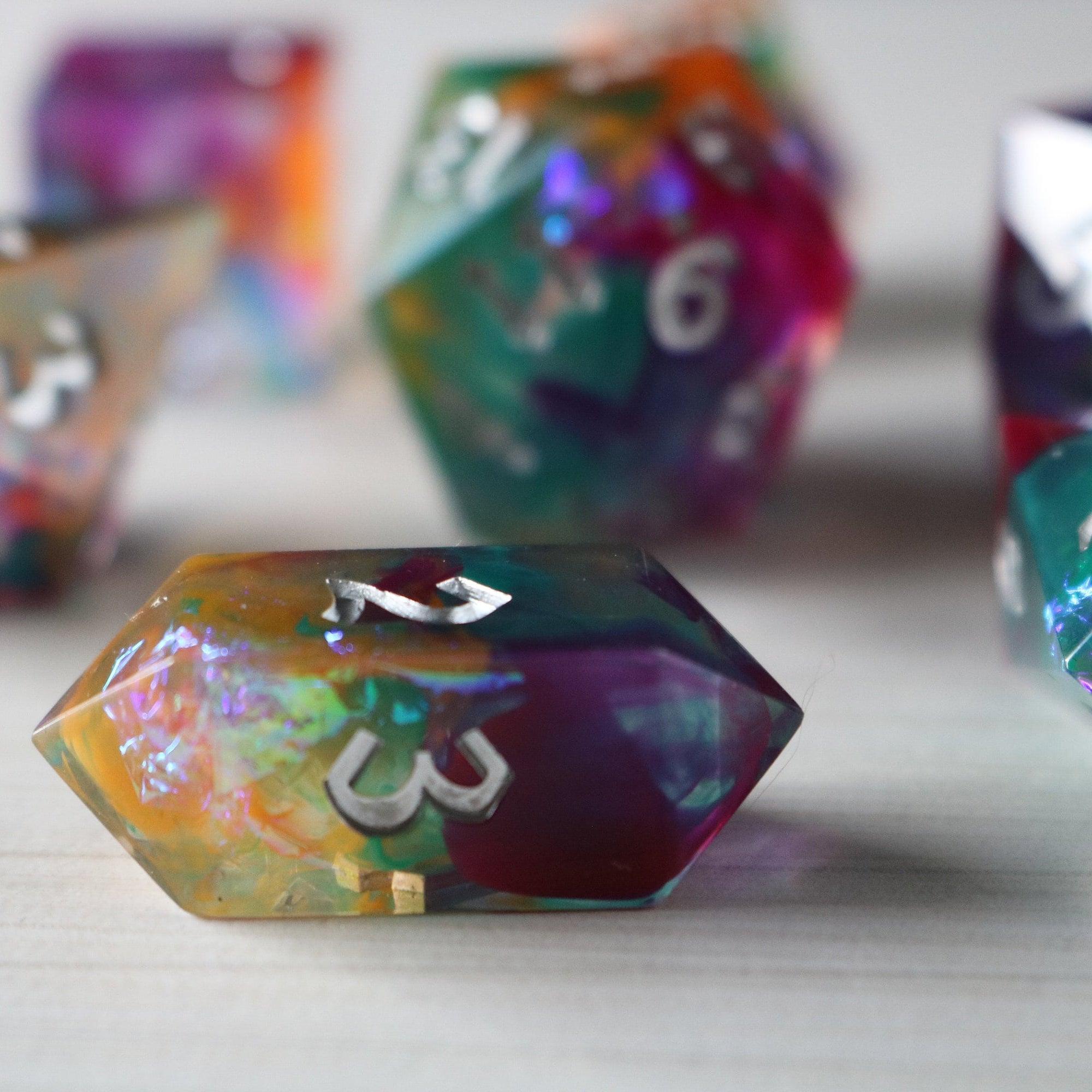 Handmade Resin DND Dice Set | Best and Coolest RPG Dice Set